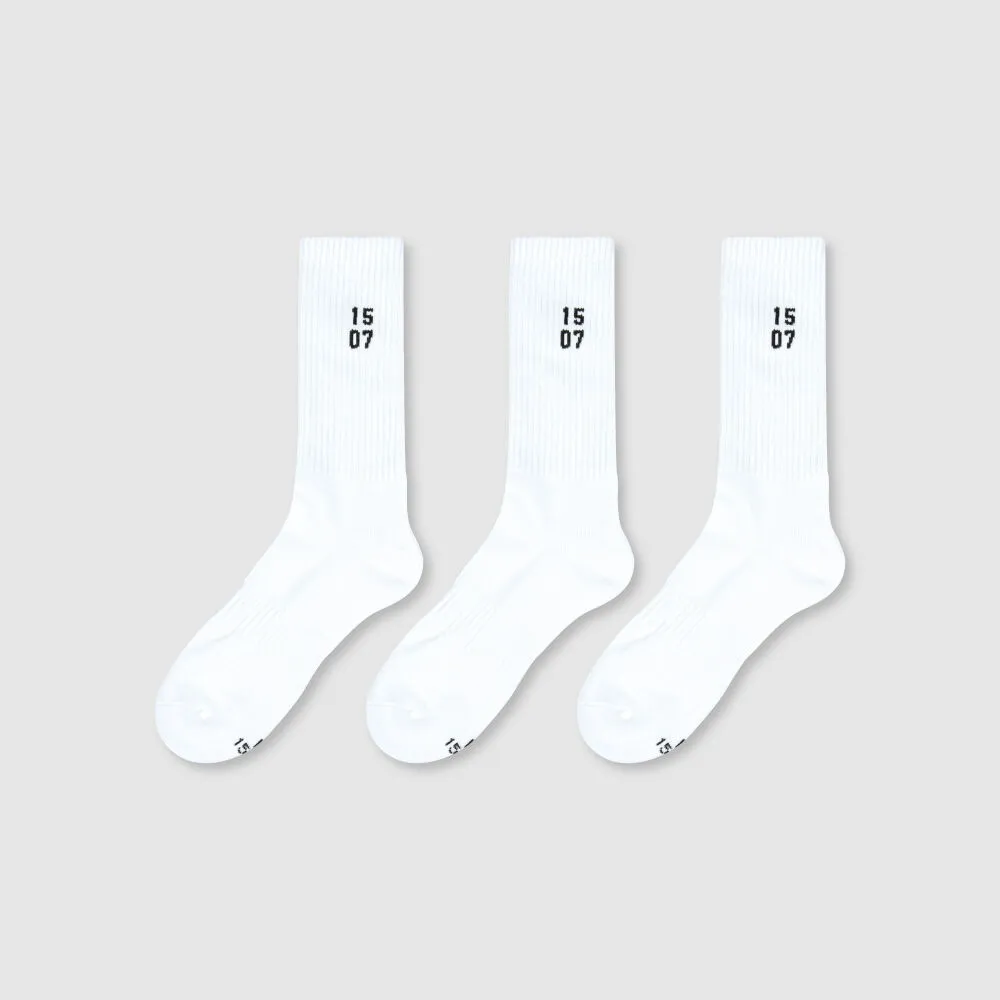 [3PACK] 1507 로고 크루삭스 - 스노우 화이트 - 감도 깊은 취향 셀렉트샵 29CM