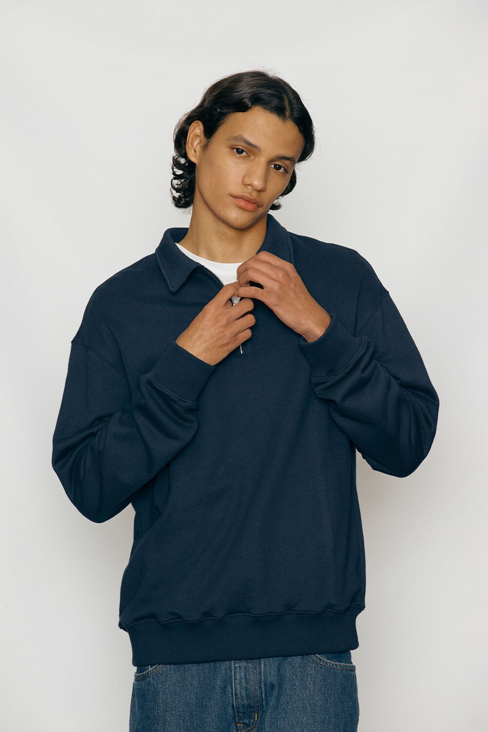 DETOX HALF ZIP UP NAVY - 감도 깊은 취향 셀렉트샵 29CM