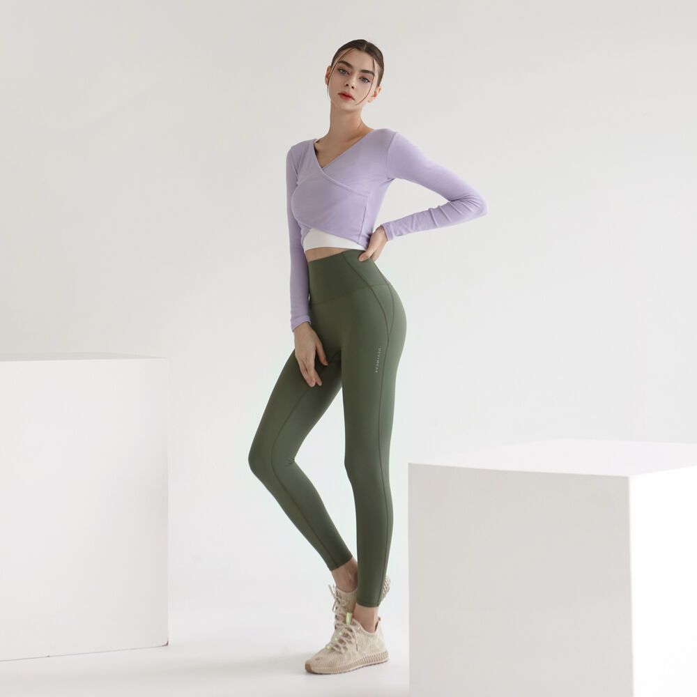 여성 요가복 DEVI-B0039-카키 필라테스 군살 제로 9부 하이퀄 레깅스 - 감도 깊은 취향 셀렉트샵 29CM
