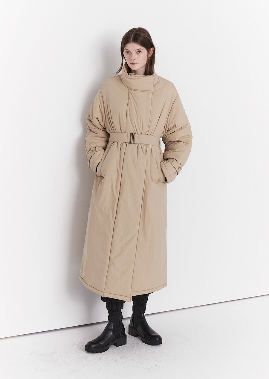 HIGH NECK LONG PADDING COAT (sand beige) - 감도 깊은 취향 셀렉트샵 29CM