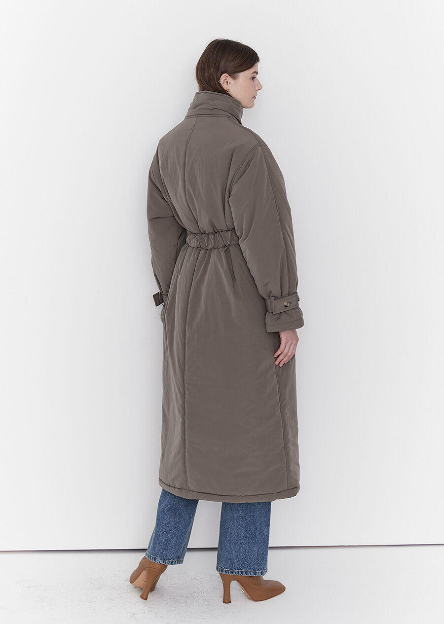 HIGH NECK LONG PADDING COAT (ash khaki) - 감도 깊은 취향 셀렉트샵 29CM