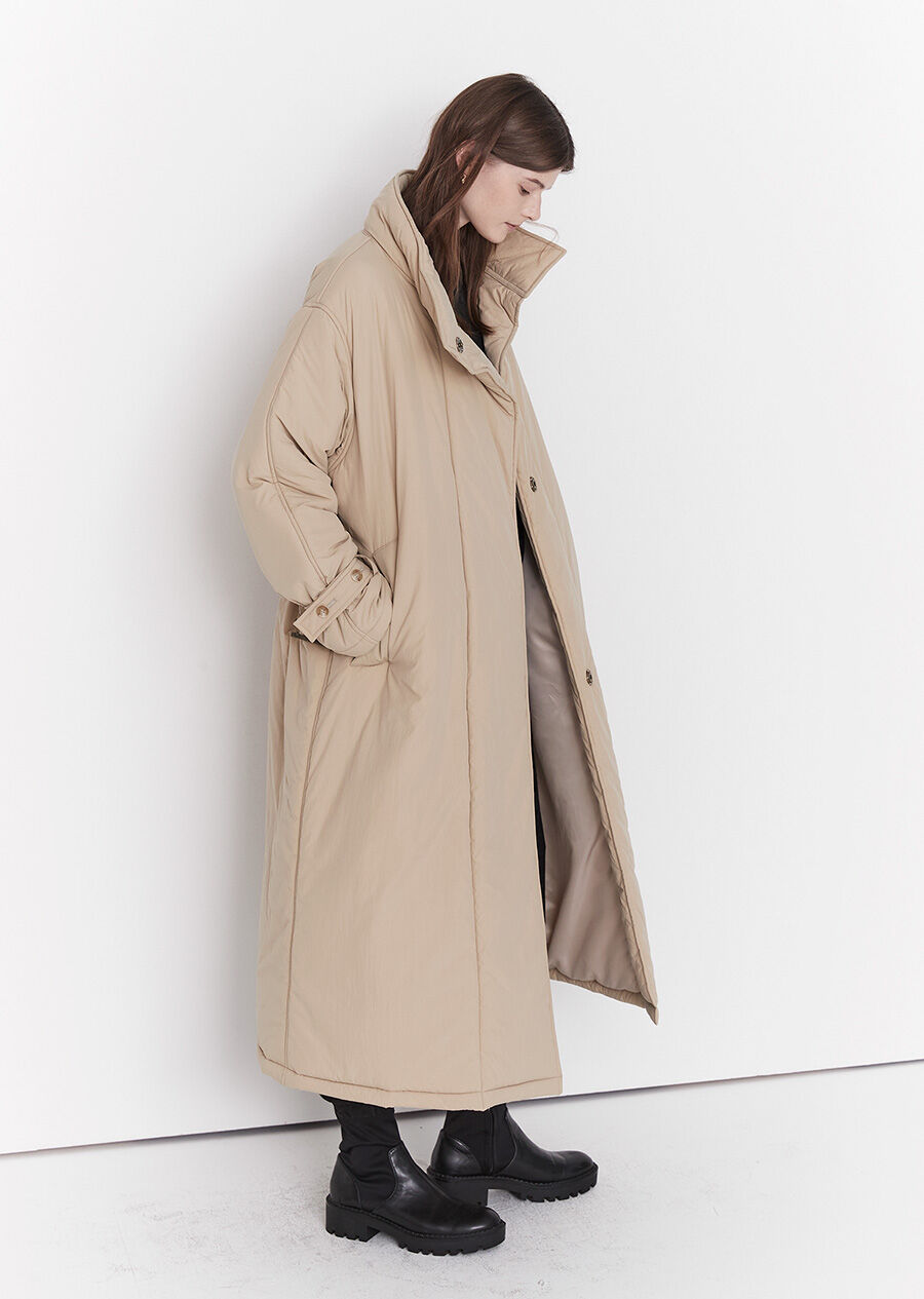 HIGH NECK LONG PADDING COAT (sand beige) - 감도 깊은 취향 셀렉트샵 29CM