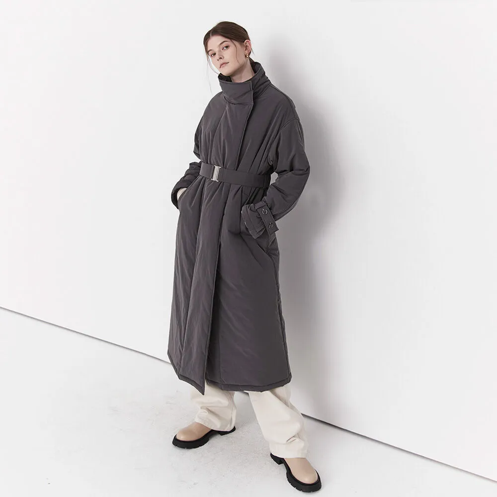 HIGH NECK LONG PADDING COAT (ash gray) - 감도 깊은 취향 셀렉트샵 29CM