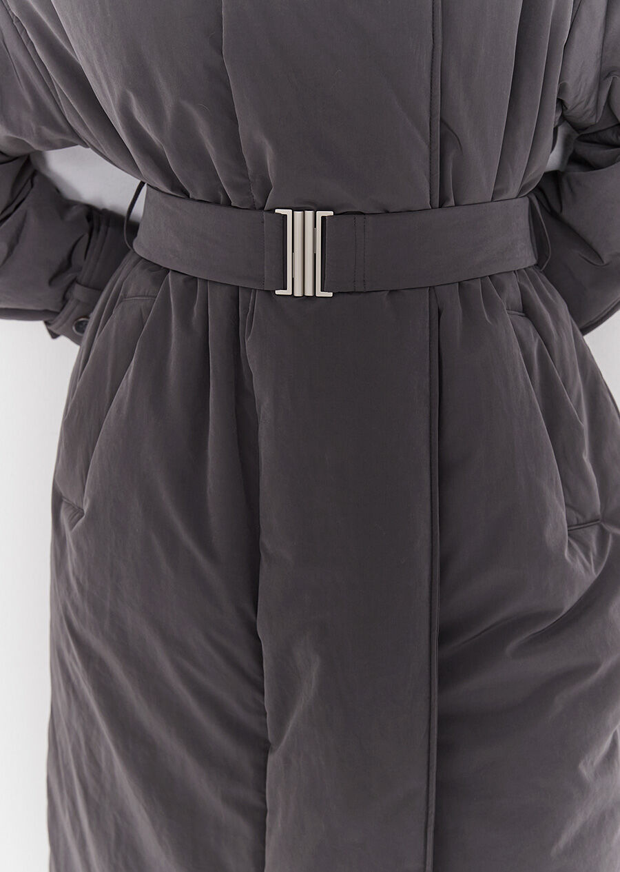 HIGH NECK LONG PADDING COAT (ash gray) - 감도 깊은 취향 셀렉트샵 29CM