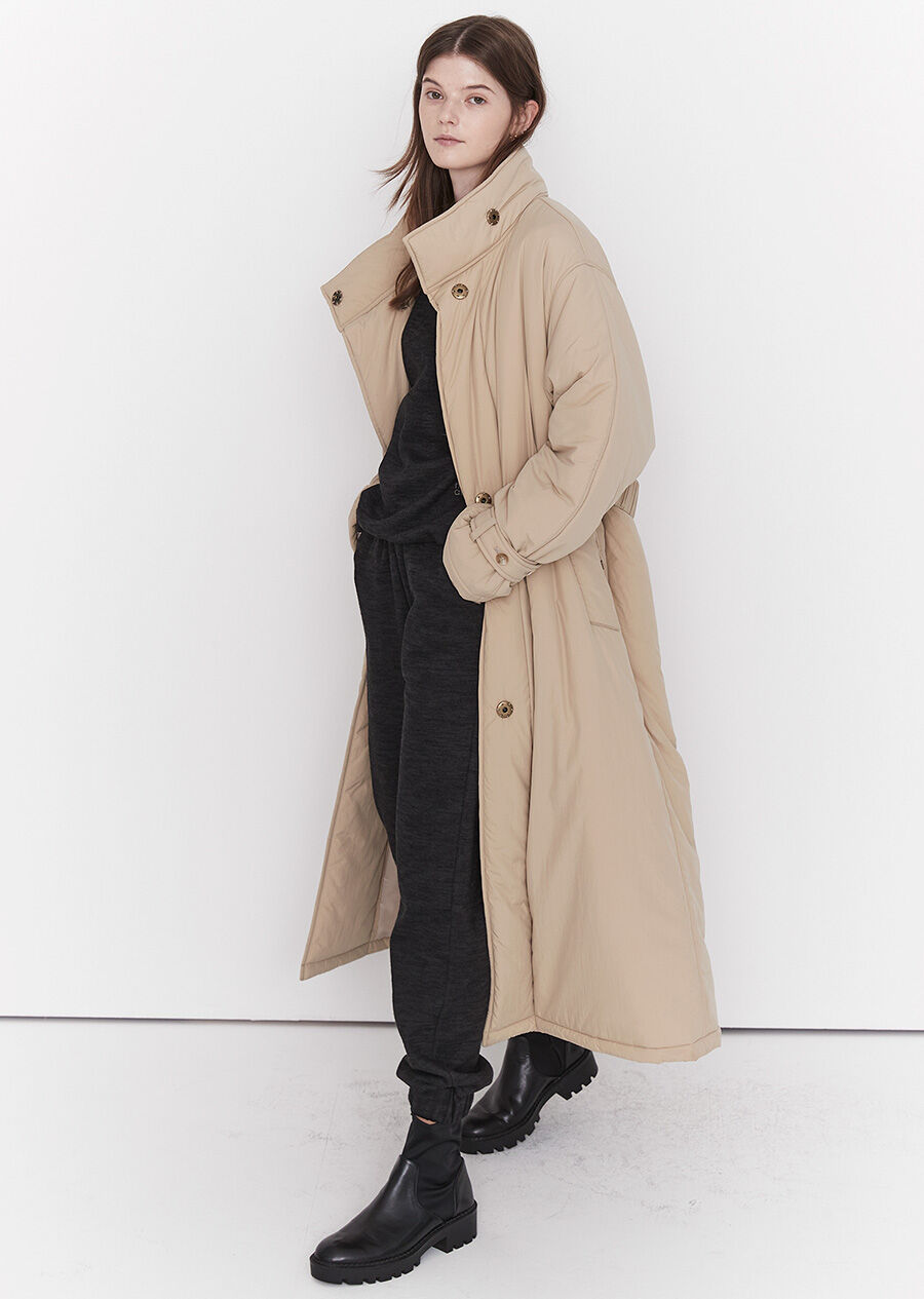 HIGH NECK LONG PADDING COAT (sand beige) - 감도 깊은 취향 셀렉트샵 29CM