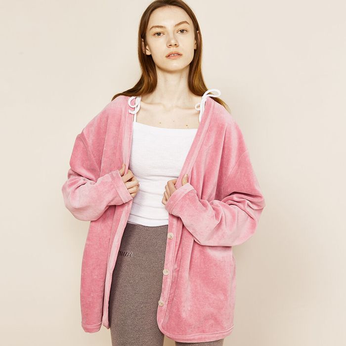 Long Velour Cardigan Pink - 감도 깊은 취향 셀렉트샵 29CM