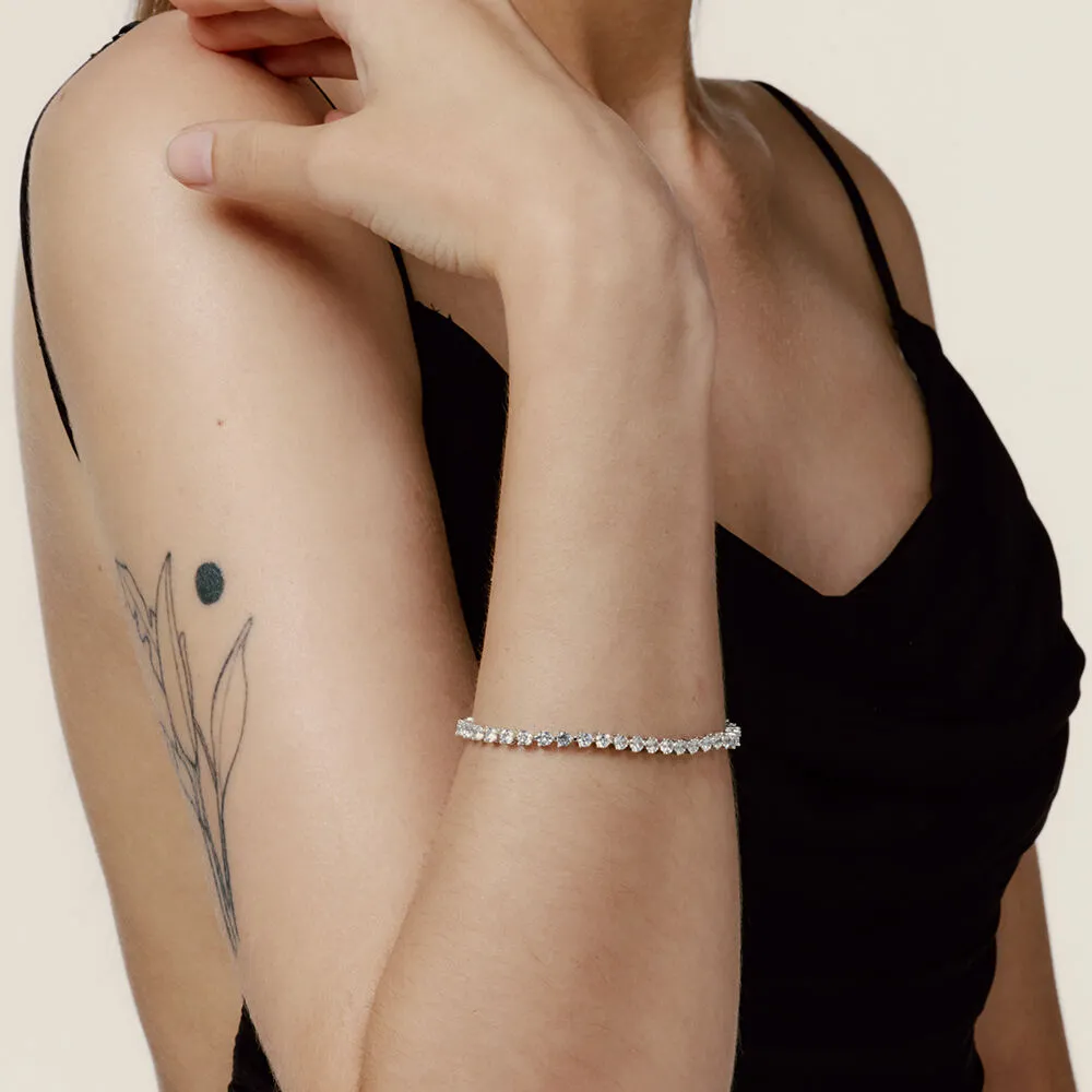 레인드랍 3MM 3 프롱 테니스 팔찌 [S925] - 감도 깊은 취향 셀렉트샵 29CM