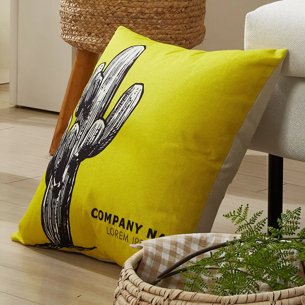 러프 소파 쿠션커버 45x45 옐로우선인장 B 2P - 감도 깊은 취향 셀렉트샵 29CM