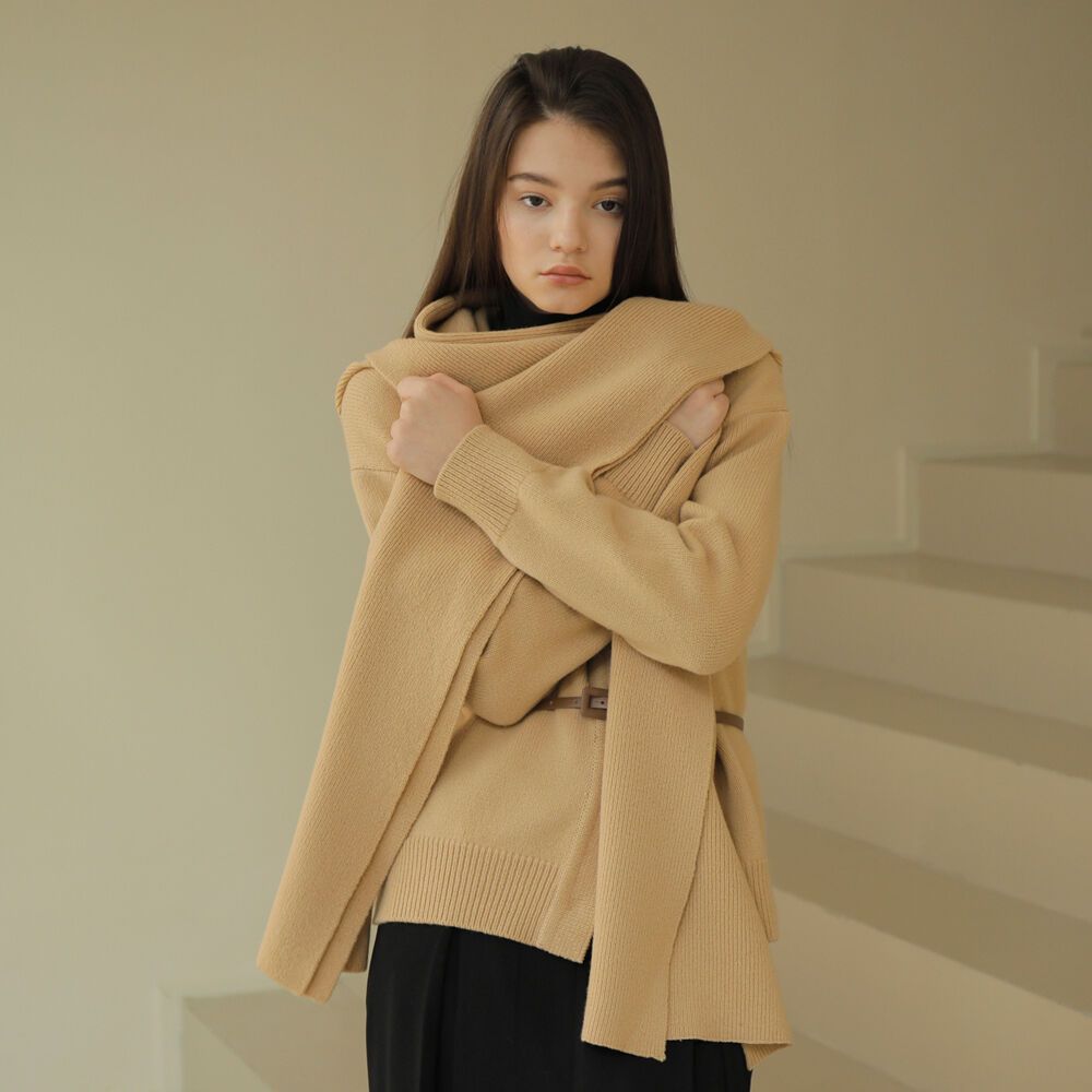 WOOL HOOD MUFFLER / BEIGE - 감도 깊은 취향 셀렉트샵 29CM