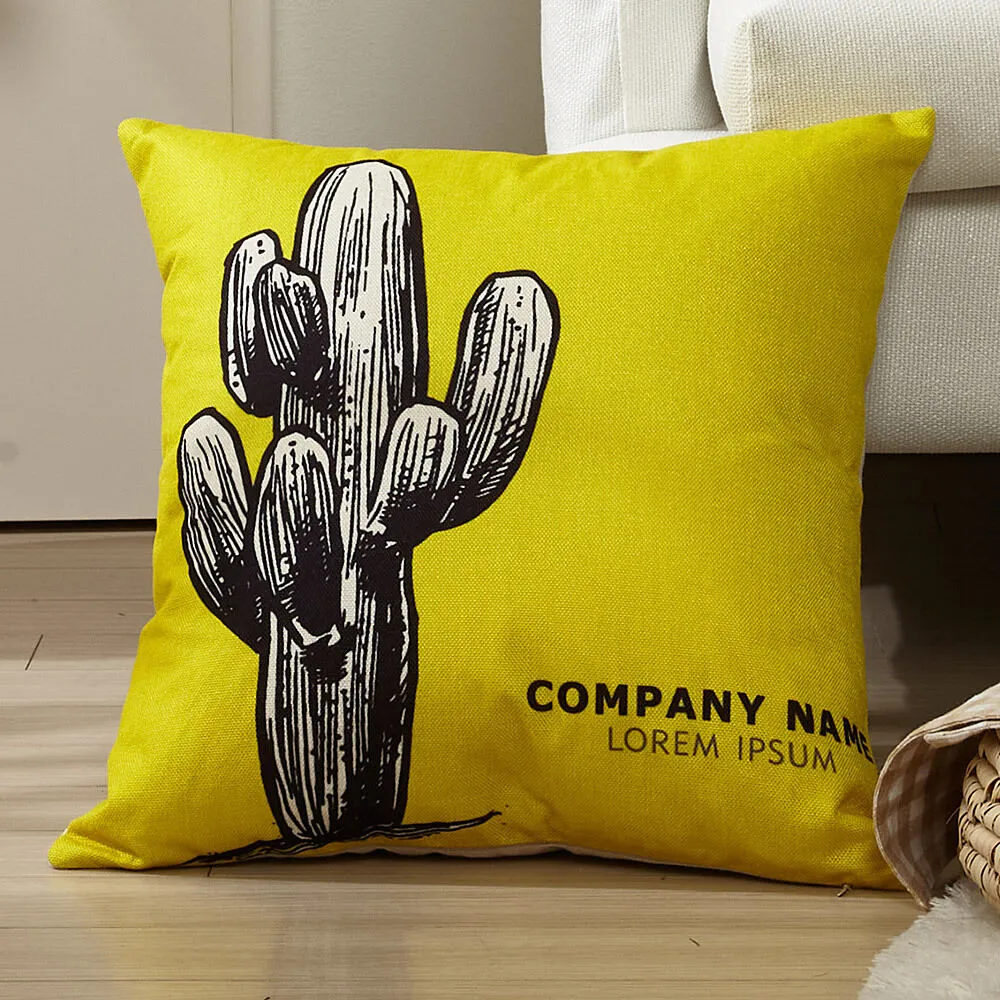 러프 소파 쿠션(솜포함) 45x45 옐로우선인장 B 2P - 감도 깊은 취향 셀렉트샵 29CM