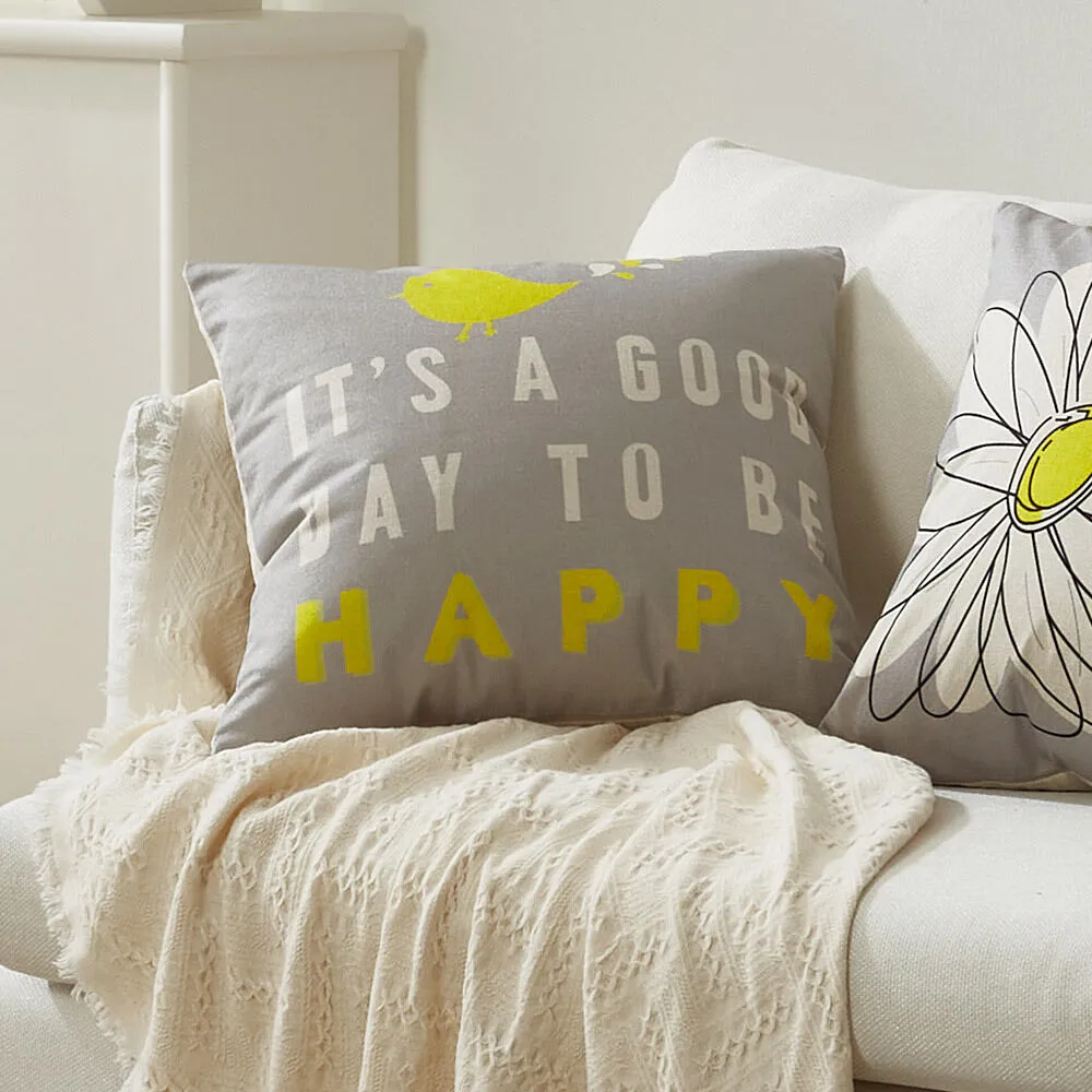 러프 소파 쿠션(솜포함) 45x45 해피데이즈 A 2P - 감도 깊은 취향 셀렉트샵 29CM