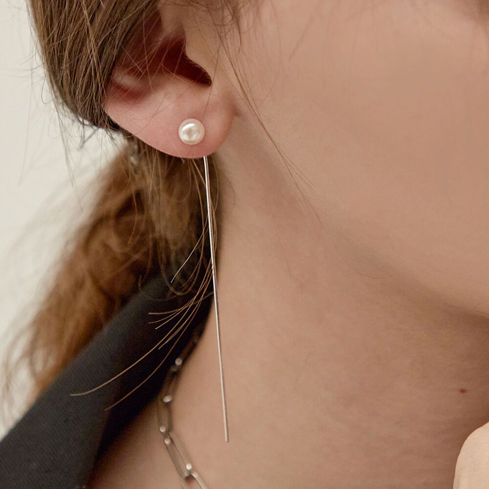 [21FW] Silver Drop Pearl Earring - 감도 깊은 취향 셀렉트샵 29CM