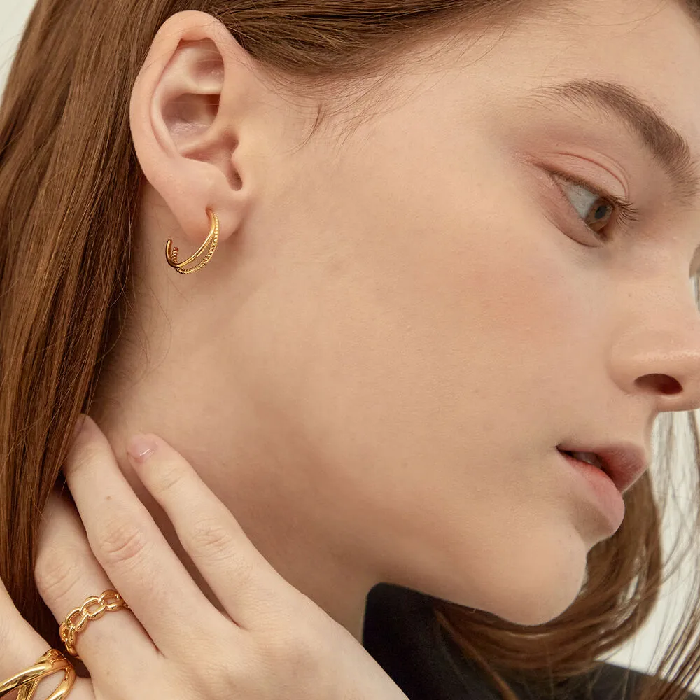 [21FW] Silver925 Gold Double Ring Earring - 감도 깊은 취향 셀렉트샵 29CM