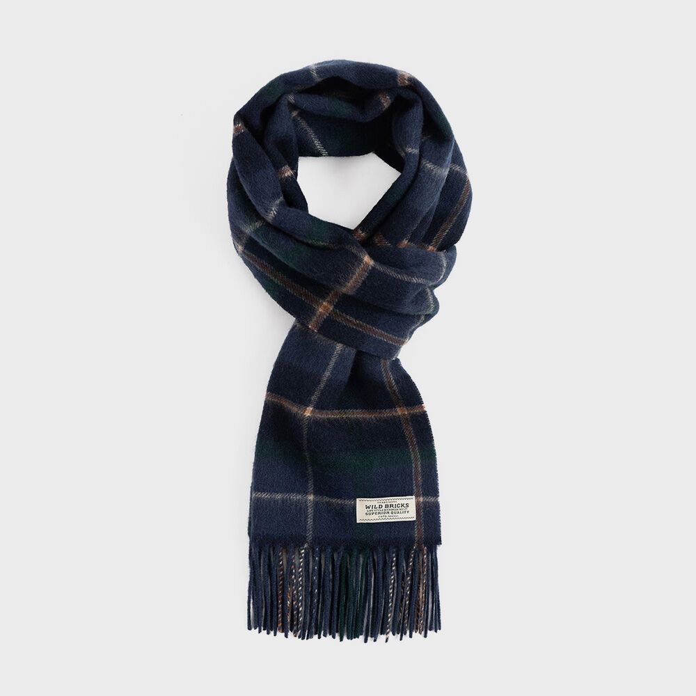 TS CHECK WOOL MUFFLER (navy) - 감도 깊은 취향 셀렉트샵 29CM