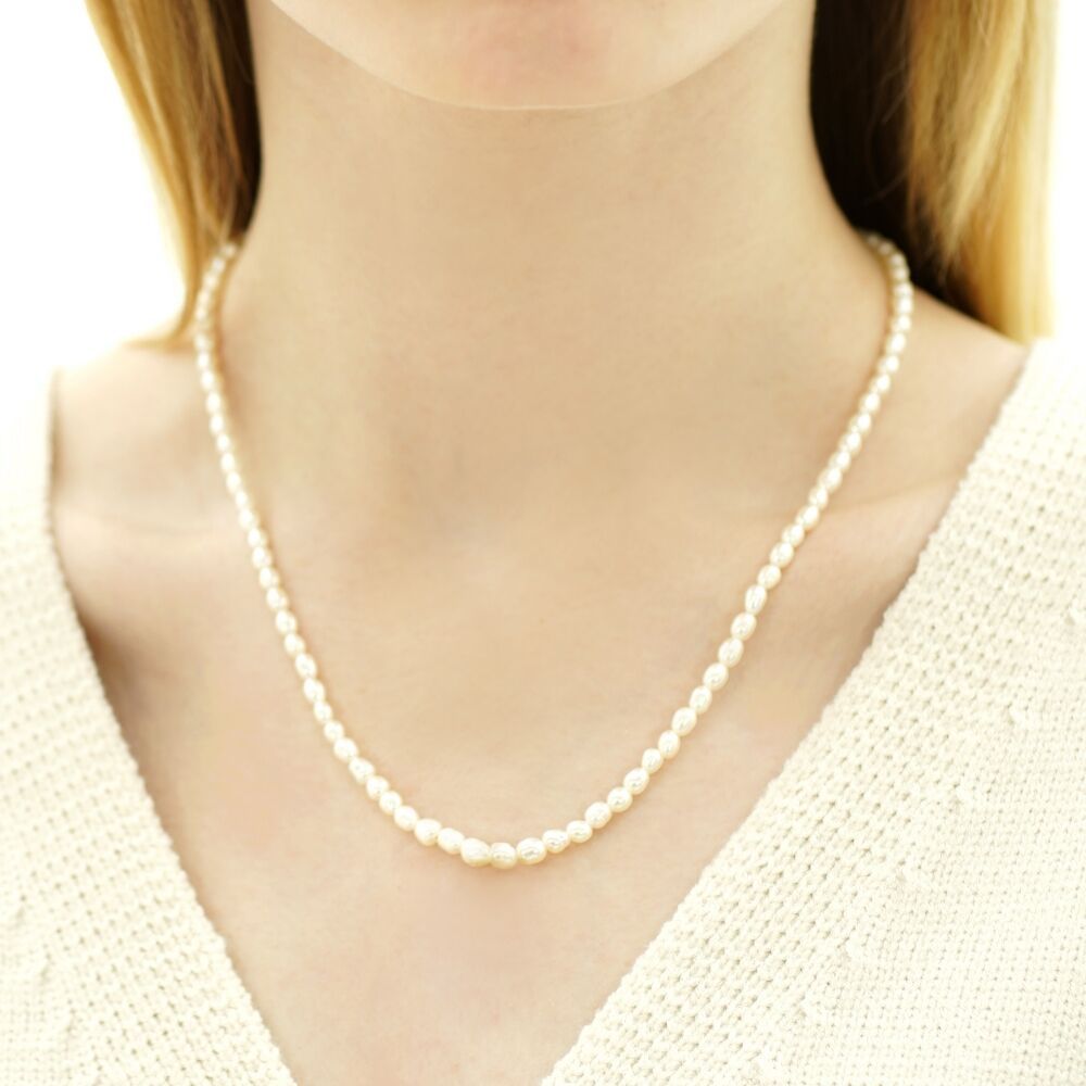 봉보 레이어드 쌀알 담수진주 목걸이 4mm 5mm - 감도 깊은 취향 셀렉트샵 29CM