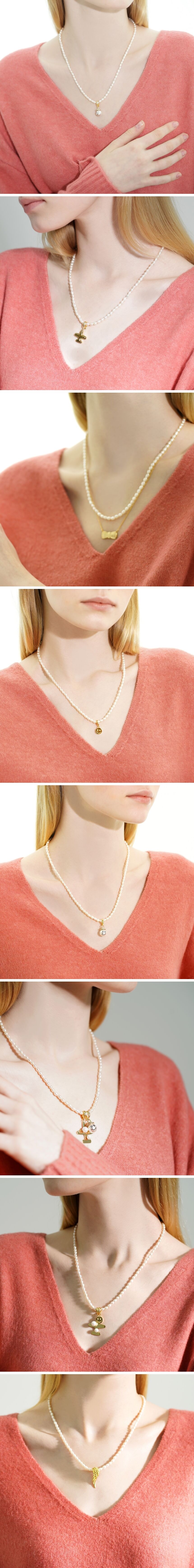 봉보 레이어드 쌀알 담수진주 목걸이 4mm 5mm - 감도 깊은 취향 셀렉트샵 29CM