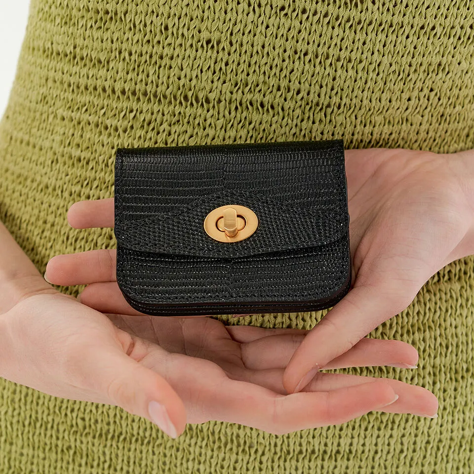 Wonder wallet (Lizard black) - 감도 깊은 취향 셀렉트샵 29CM