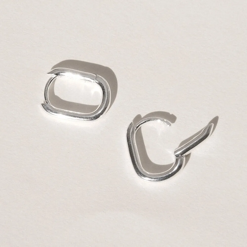 Square Round Earring (silver925)(2color) - 감도 깊은 취향 셀렉트샵 29CM