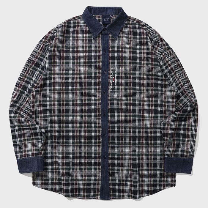 DENIM CHECK SHIRT_GREEN - 감도 깊은 취향 셀렉트샵 29CM