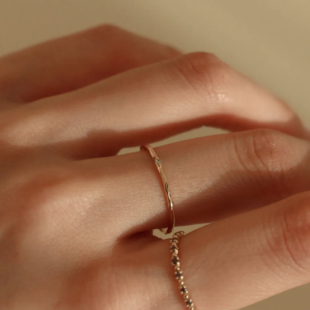 [14K][다이아몬드] 14K gold cognac diamond rough ring - 감도 깊은 취향 셀렉트샵 29CM