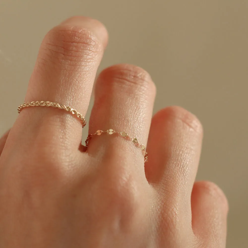 [14K] 14K gold beve chain ring - 감도 깊은 취향 셀렉트샵 29CM