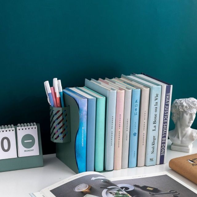 길이 조절 자바라 튼튼한 철제 책상 정리 펜홀더 책꽂이 세트 6color 감도 깊은 취향 셀렉트샵 29cm