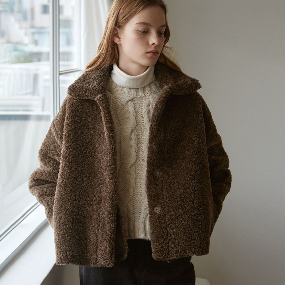 FLEECE COLLAR JACKET_BROWN - 감도 깊은 취향 셀렉트샵 29CM