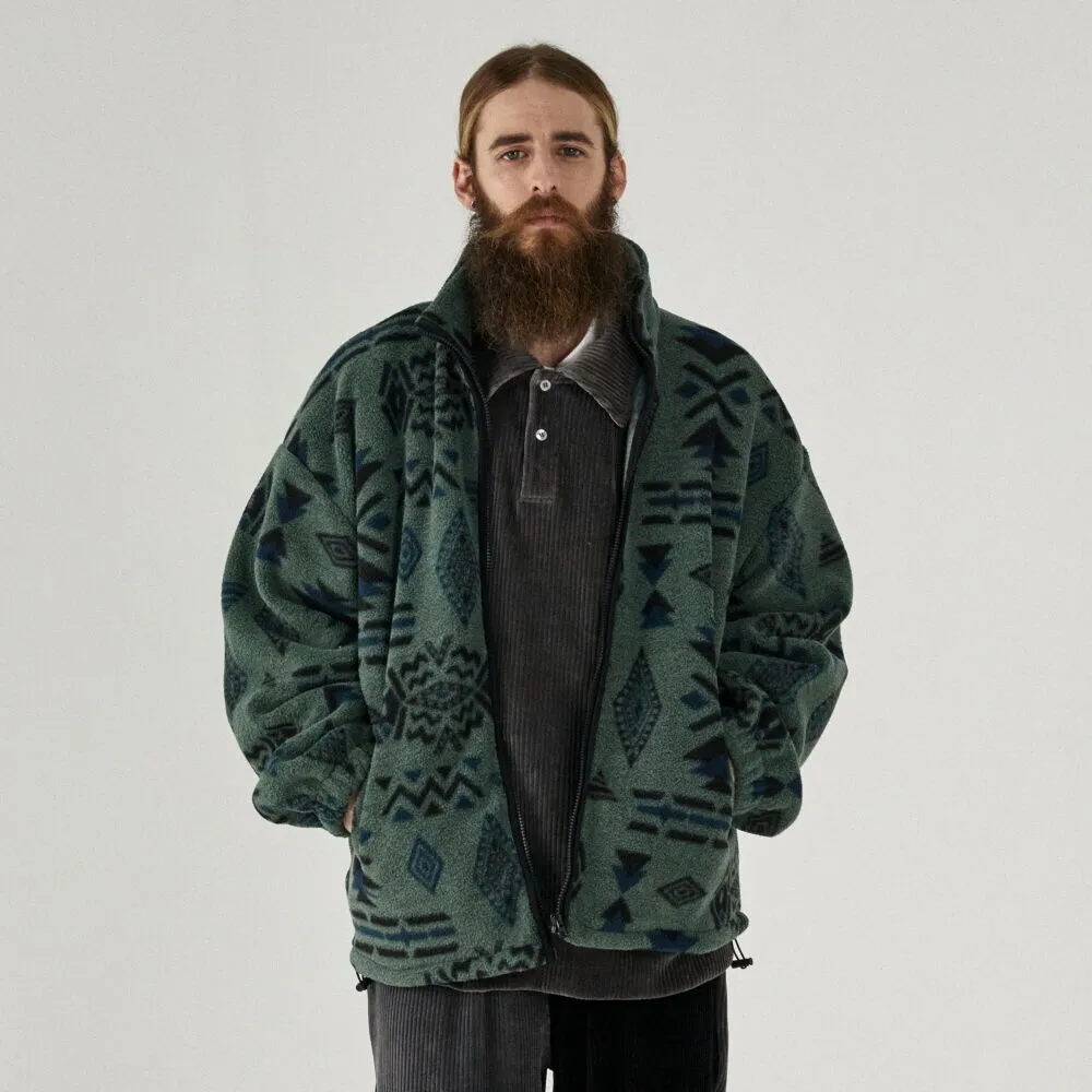 CB FLEECE ZIP-UP JACKET (GREEN) - 감도 깊은 취향 셀렉트샵 29CM