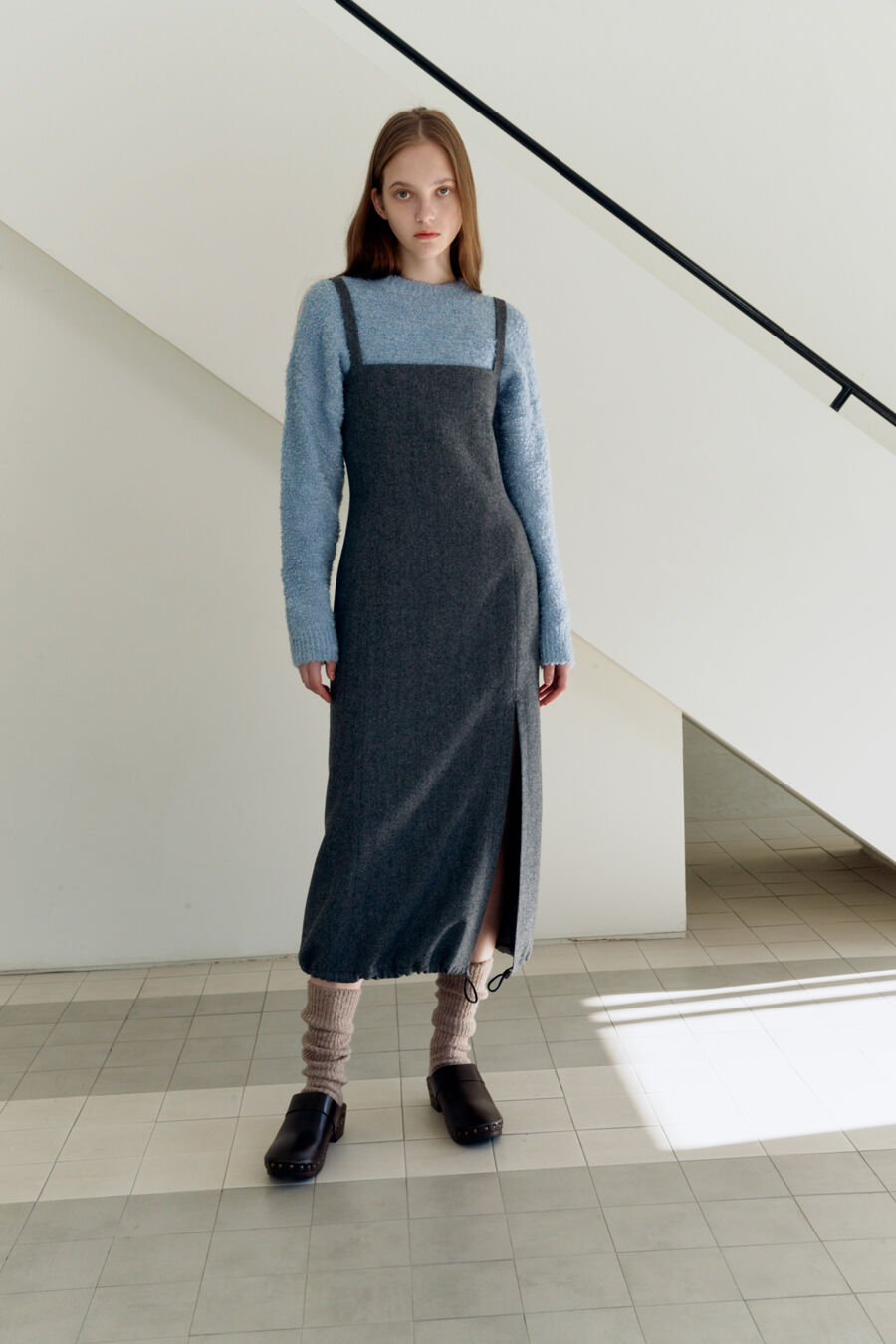 DRAW STRING STRAP DRESS BROWN - 감도 깊은 취향 셀렉트샵 29CM