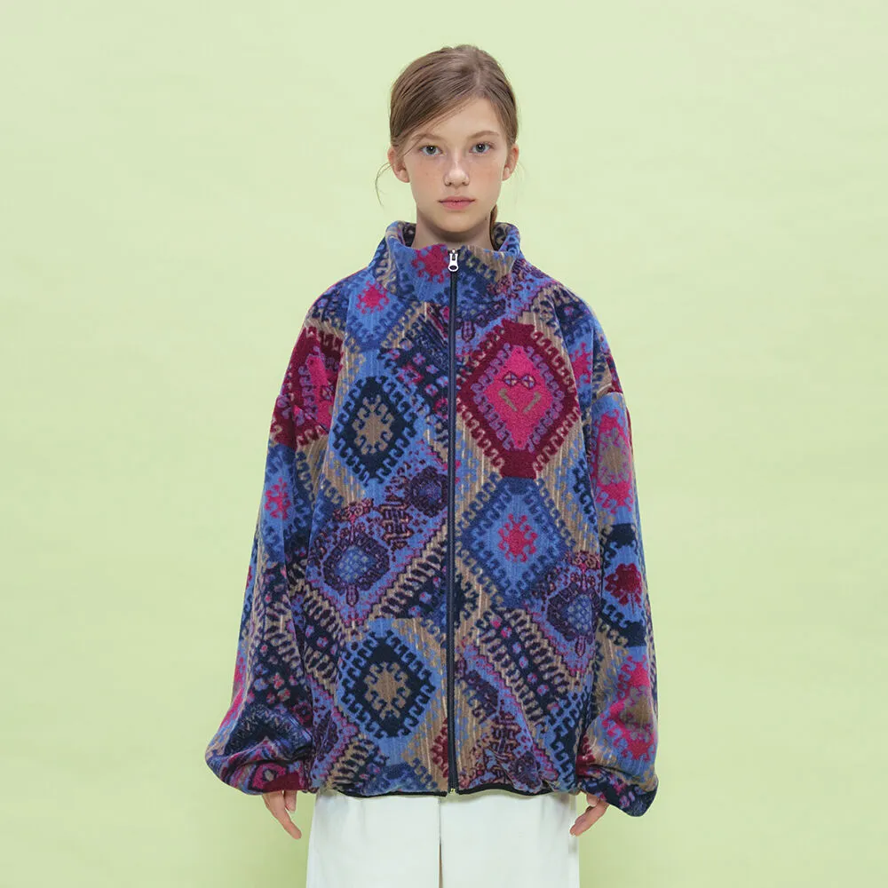 PATTERN FLEECE JACKET (BURGUNDY) - 감도 깊은 취향 셀렉트샵 29CM