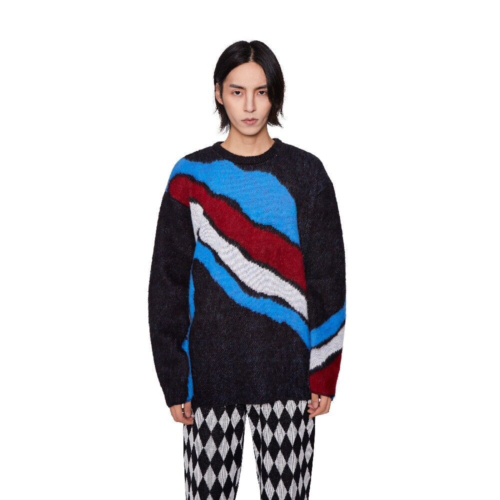 Multi color over knit top B black - 감도 깊은 취향 셀렉트샵 29CM