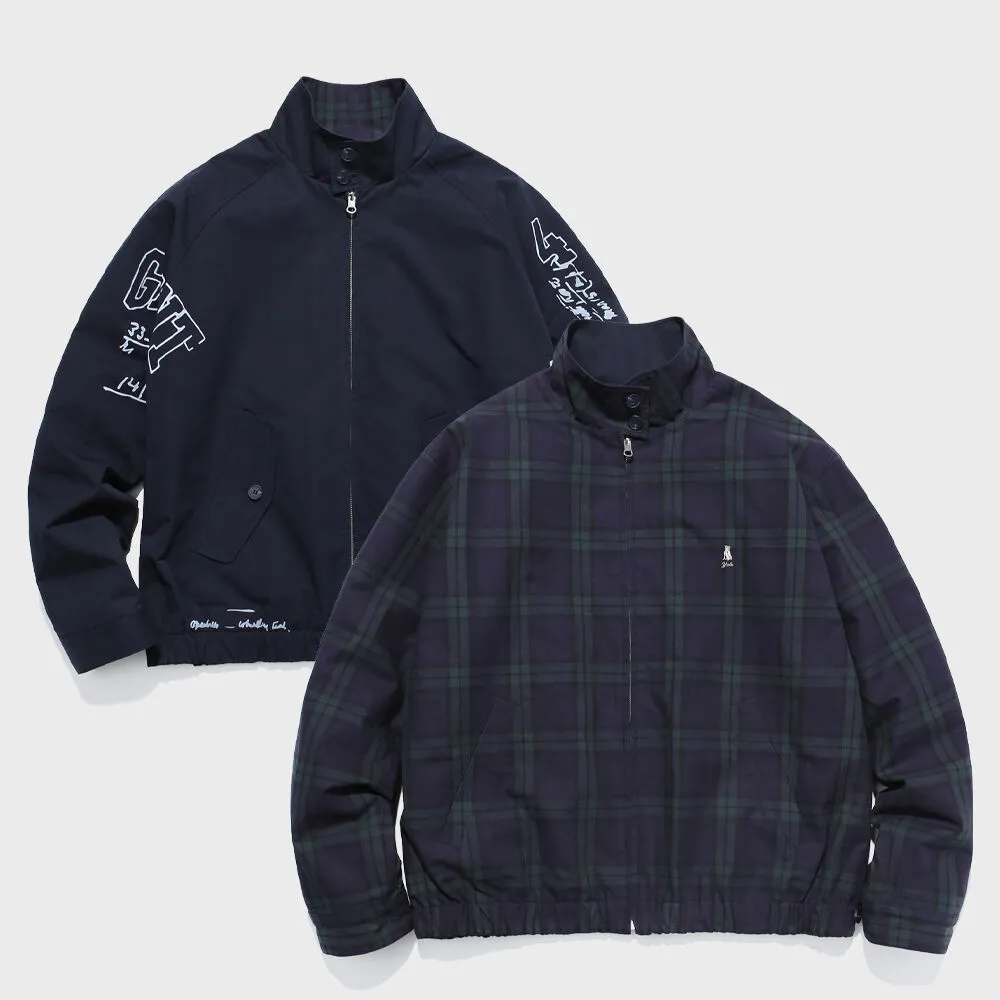 ( YALE X GANT CO-OP) REVERSIBLE HARRINGTON JACKET NAVY - 감도 깊은 취향 셀렉트샵 29CM