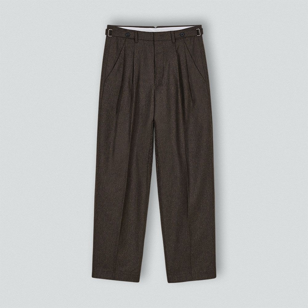 Side detail wool slacks ( wood brown ) - 감도 깊은 취향 셀렉트샵 29CM