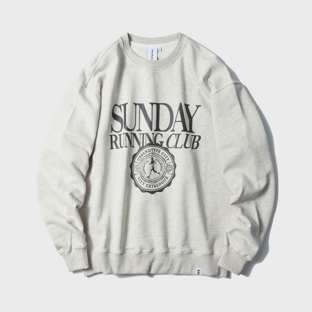 LT439_Sunday Running Club Sweat Shirt_Oatmeal - 감도 깊은 취향 셀렉트샵 29CM