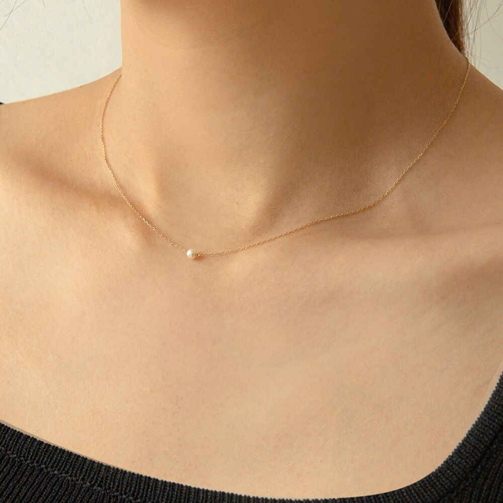 [14K GOLD] ONE PEARL NECKLACE - 감도 깊은 취향 셀렉트샵 29CM