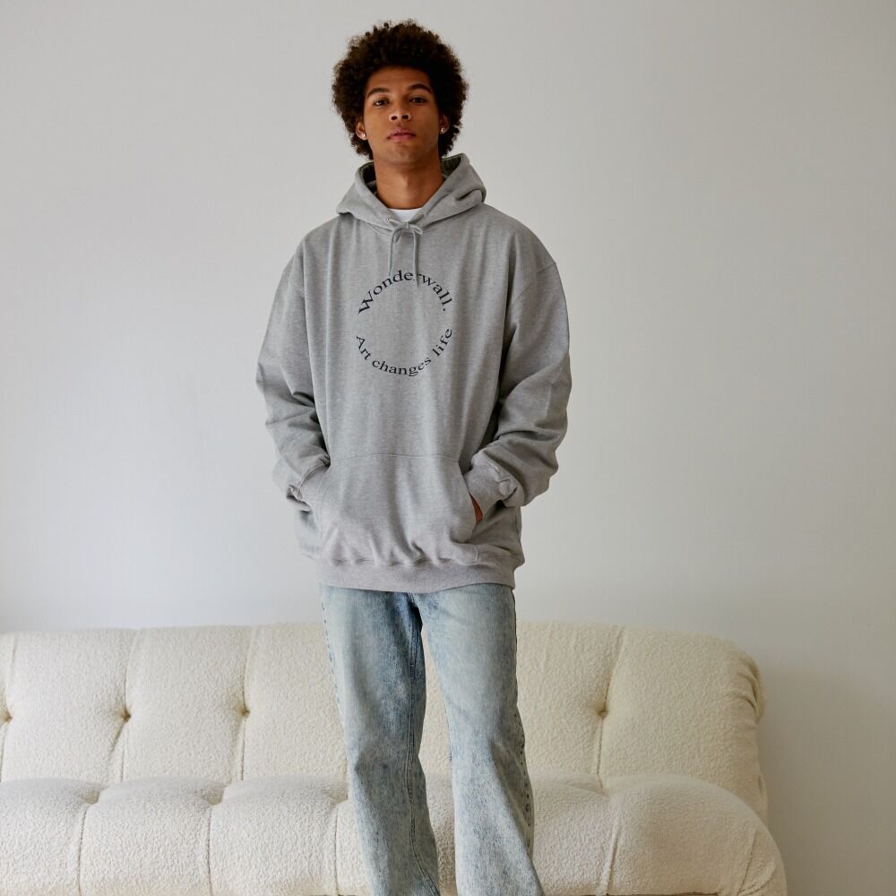 [기모] CIRCLE LOGO FLEECE HOODIE GREY - 감도 깊은 취향 셀렉트샵 29CM