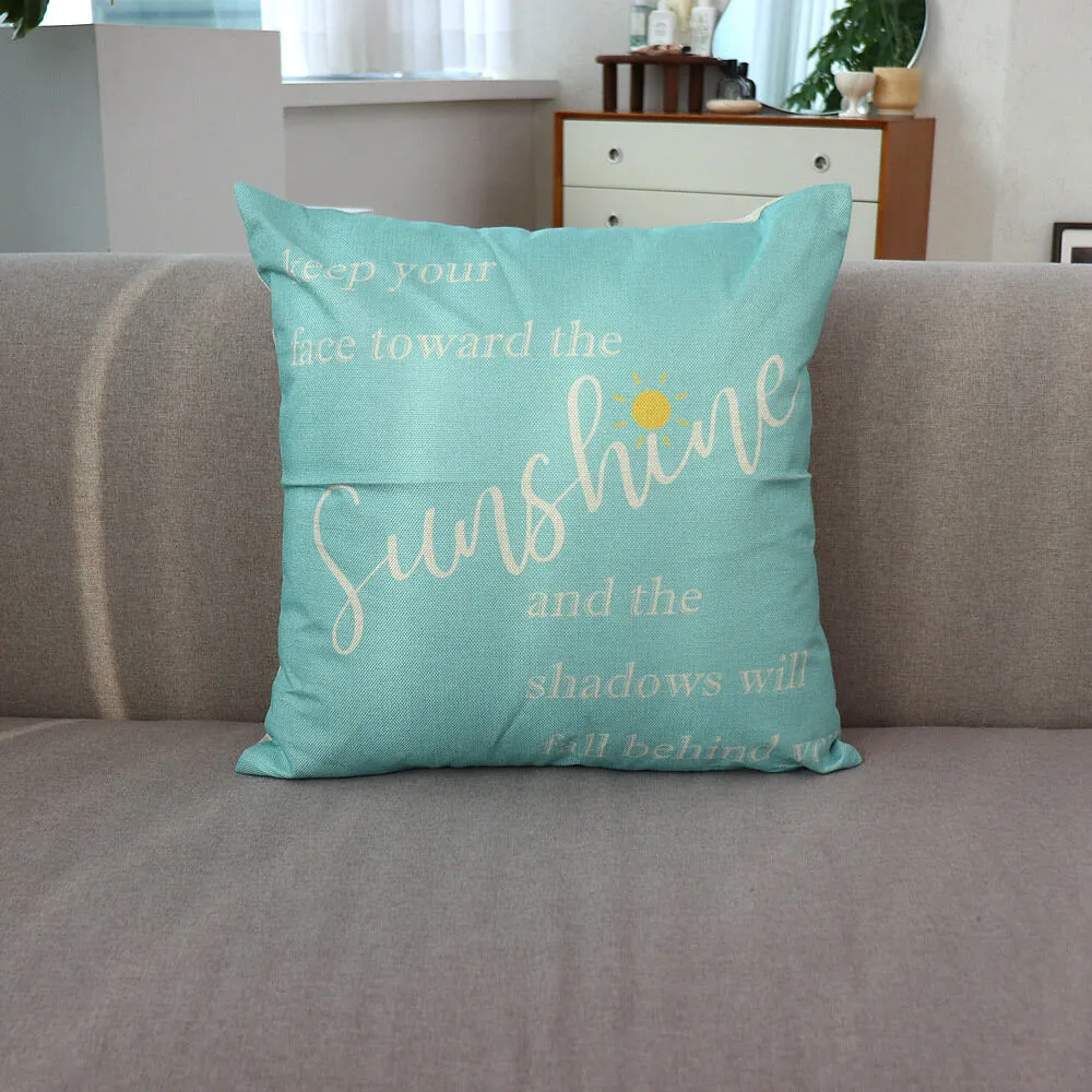 러프 소파 쿠션(솜포함) 민트플라워 45x45 B - 감도 깊은 취향 셀렉트샵 29CM