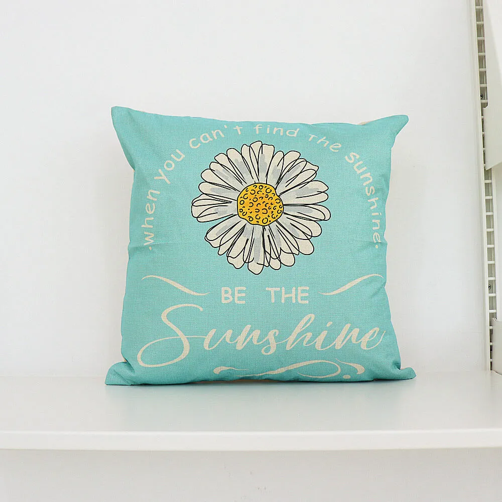 러프 소파 쿠션커버 민트플라워 45x45 D - 감도 깊은 취향 셀렉트샵 29CM