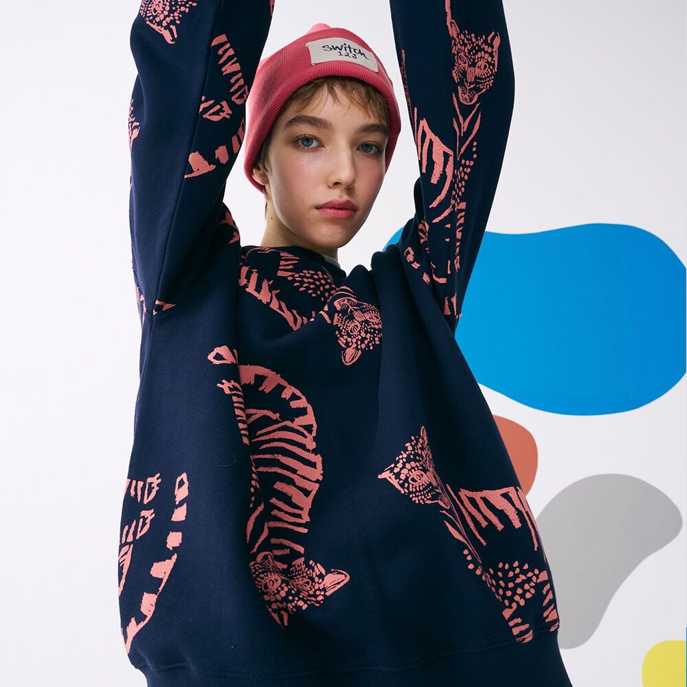 MY PET TIGER PATTERN MTM T-SHIRT(UNISEX)_SWS1TS03NV - 감도 깊은 취향 셀렉트샵 29CM