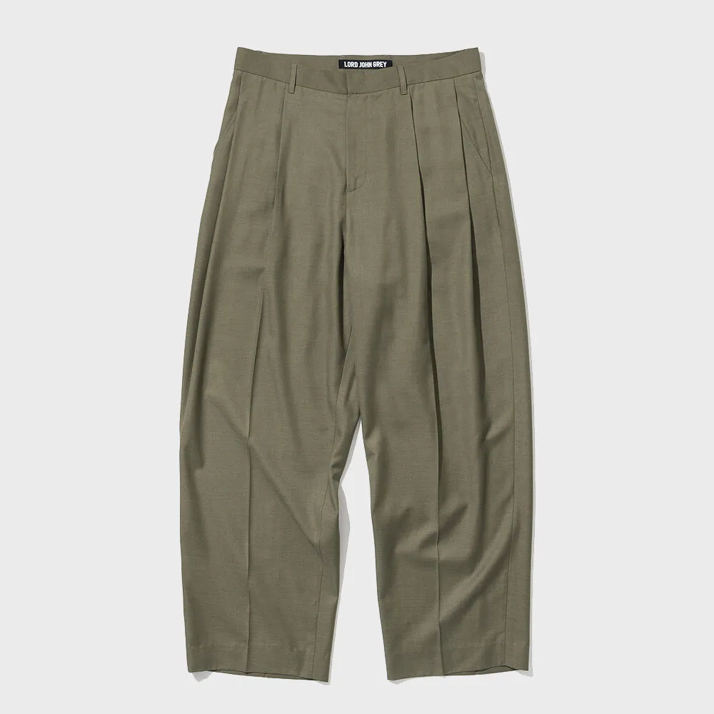 two tuck pocket slacks khaki beige - 감도 깊은 취향 셀렉트샵 29CM