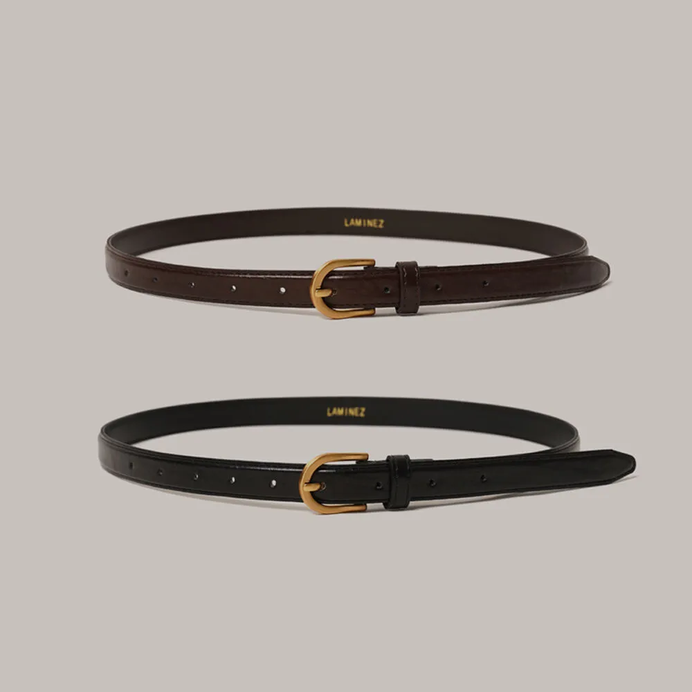 20mm Basic Leather Belt - 2 color ( Gold ) - 감도 깊은 취향 셀렉트샵 29CM
