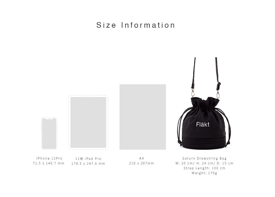 Saturn Drawstring Bag Black - 감도 깊은 취향 셀렉트샵 29CM
