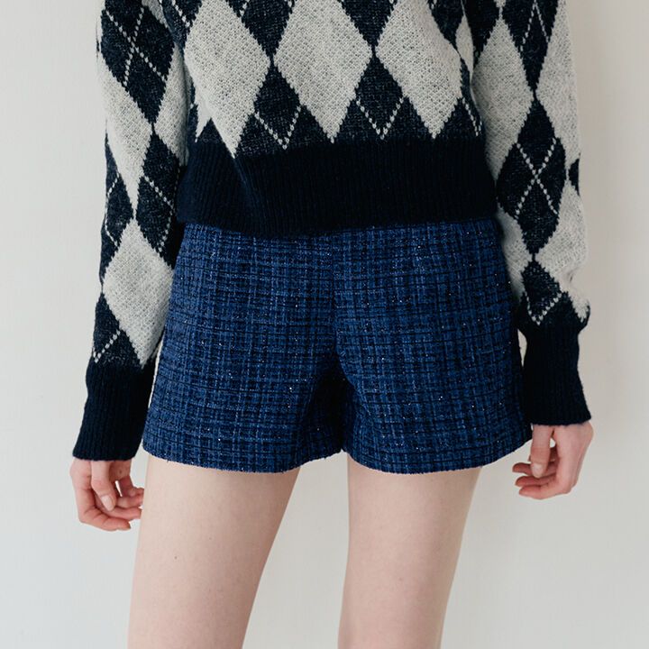Tweed Bermuda Short Pants [CRYSTAL NAVY] - 감도 깊은 취향 셀렉트샵 29CM