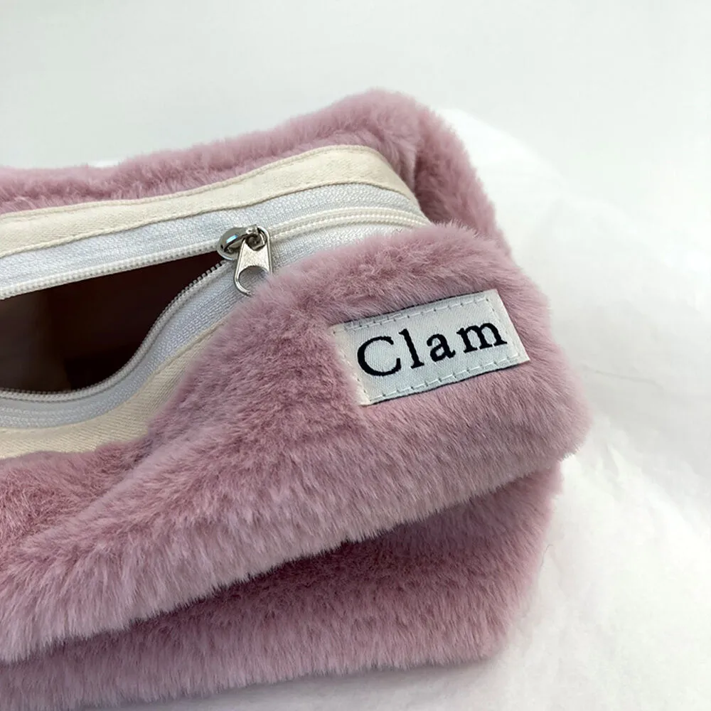 Clam round pouch _ Fur powder pink - 감도 깊은 취향 셀렉트샵 29CM