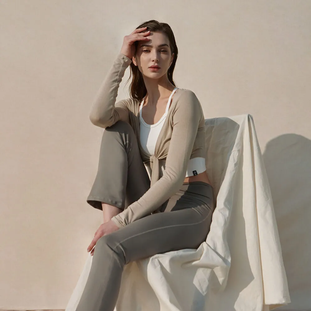 여성 요가복 DEVI-T0077-베이지 필라테스 로에테 크롭 가디건 - 감도 깊은 취향 셀렉트샵 29CM