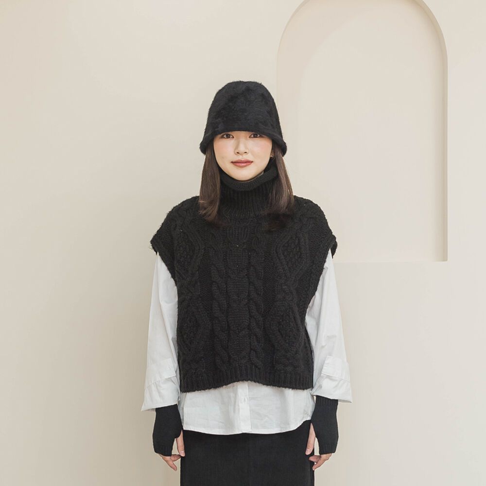 TURTLE NECK VEST_BLACK - 감도 깊은 취향 셀렉트샵 29CM