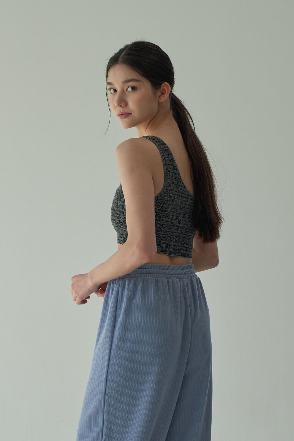 OZTS1064 스모킹 원숄더 브라탑 - 차콜 - 감도 깊은 취향 셀렉트샵 29CM