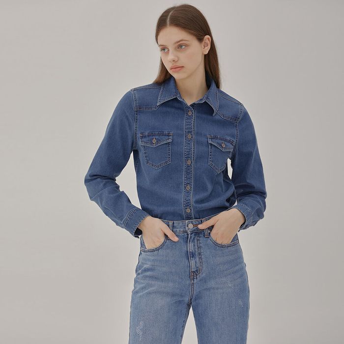 DENIM BASIC WESTERN SHIRT BLUE - 감도 깊은 취향 셀렉트샵 29CM