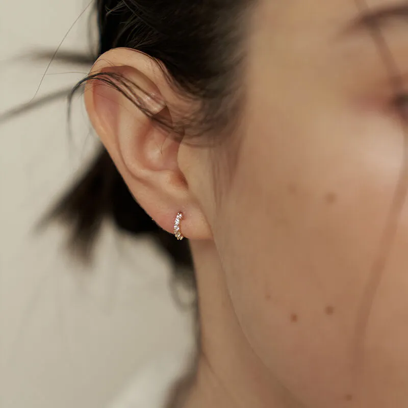 14K 초미니 큐빅 링 귀걸이 - 감도 깊은 취향 셀렉트샵 29CM