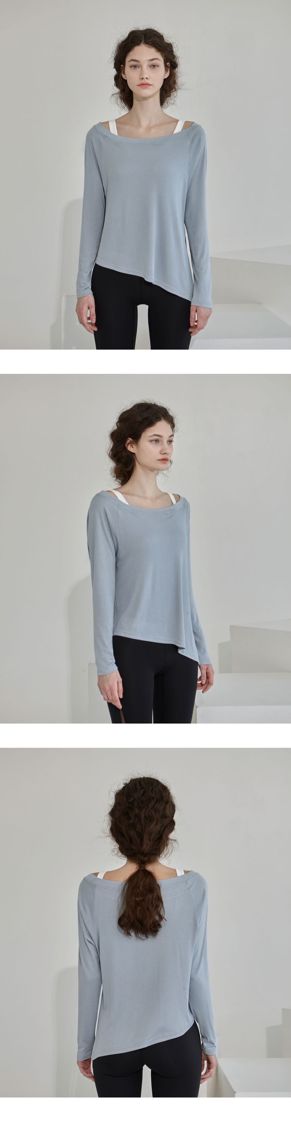 여성 요가복 DEVI-T0079-페일민트 필라테스 소프트 보트넥 슬릿 커버업 - 감도 깊은 취향 셀렉트샵 29CM